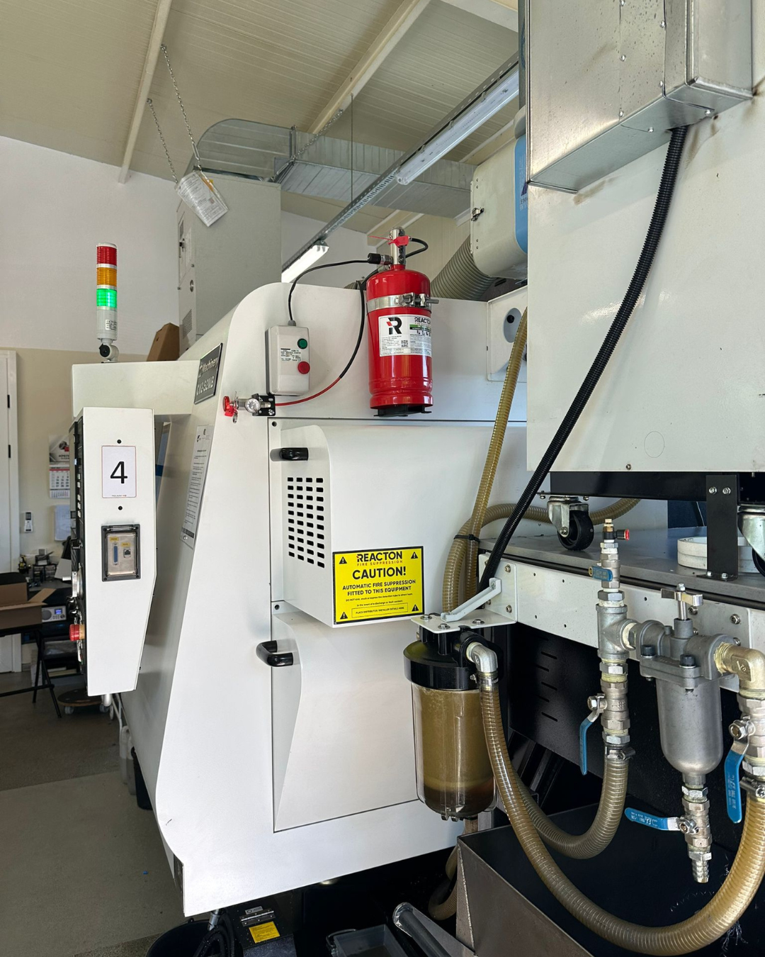 Reacton Fire Suppression Protecting Valuable CNC Machines